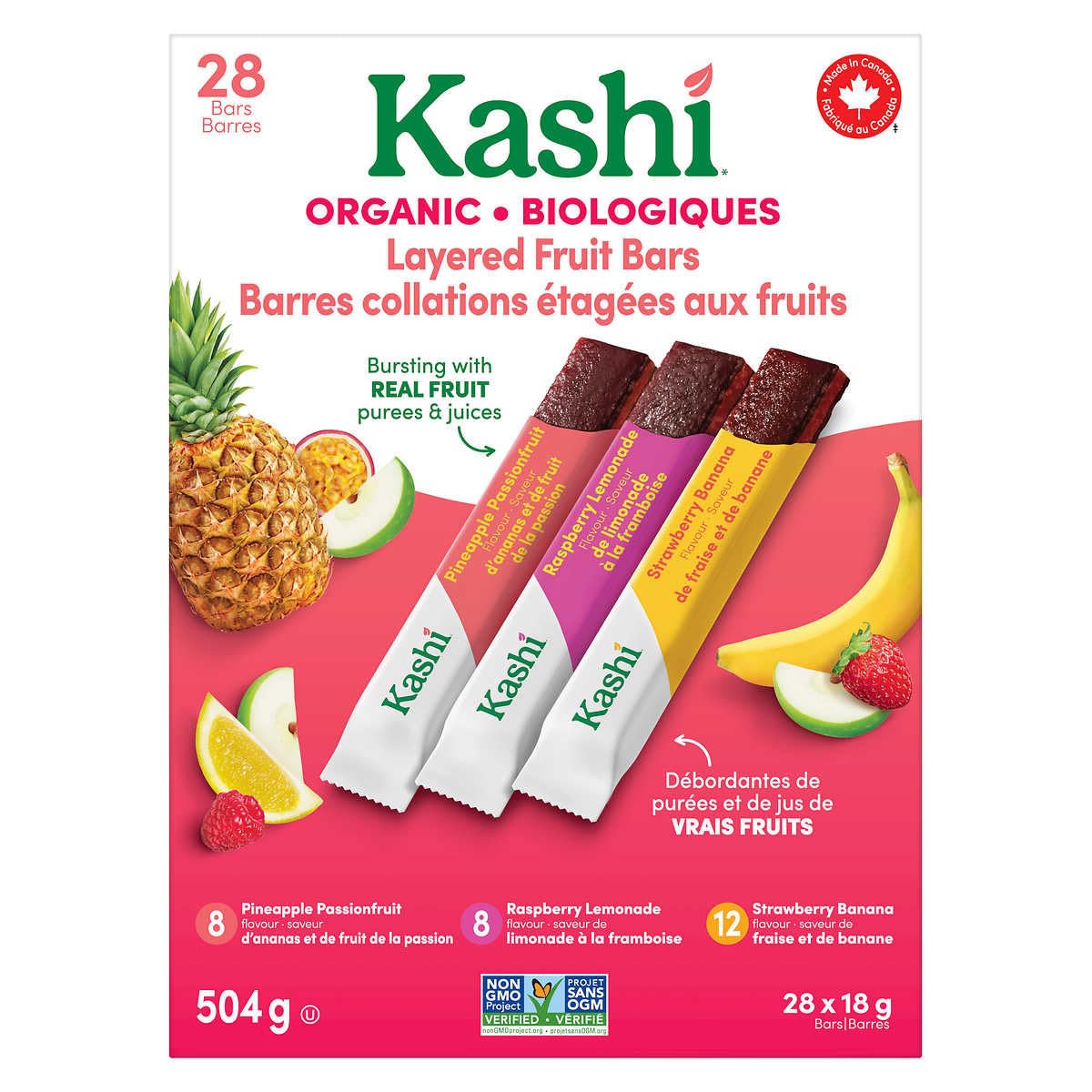 Kashi Organic Layered Fruit Bars, 28 bars × 18 grams : Amazon.ca ...