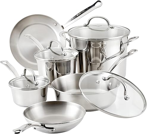 Amazon.com: Farberware Millennium Stainless Steel Cookware Pots and ...