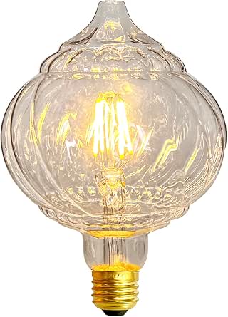 Amazon.co.jp: TIANFAN G125 E26 LED Filament Lantern Bulb, 4W, 2700K ...