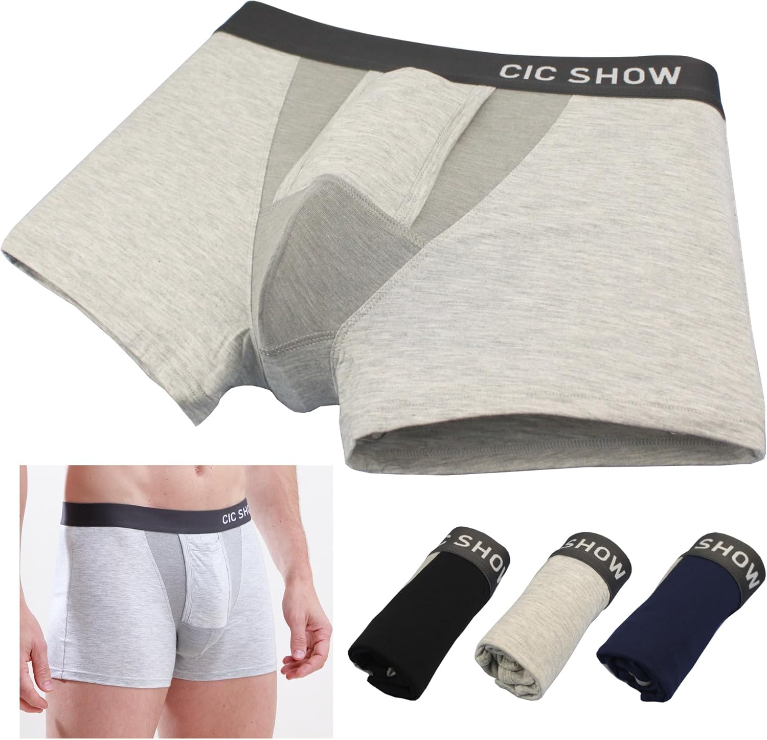 CIC SHOW Mens Underwear With Pouch For Balls For Men Need Long Time Sit ...