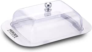 Mercier Kitchen Stainless Steel Butter Dish (See-Through Lid) : Amazon ...
