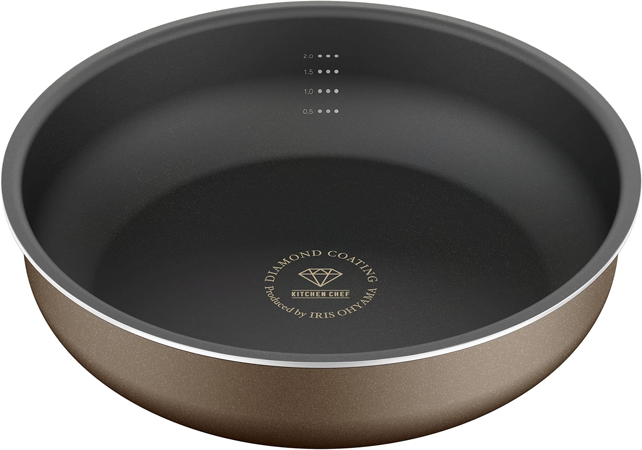 Amazon｜カインズ(CAINZ) IH・ガス火対応 取っ手が外せる ストーンマーブル フライパン 26cm 深型 軽量 ふっ素樹脂3層コーティング こびり付きにくい ハンドル別売り 収納 ...