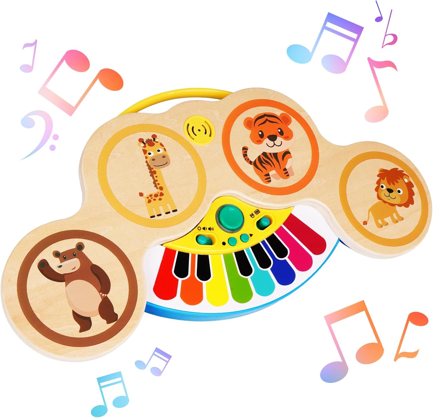 Amazon.com: Baby Kids Drum Piano Set 2 in 1 Montessori Musical ...