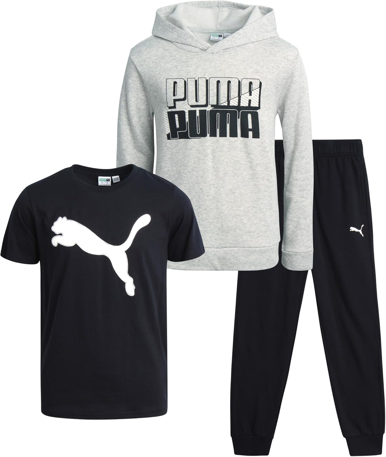 Amazon.com: PUMA Boys Sweatpants Set - 3 Piece Fleece Pullover Hoodie ...