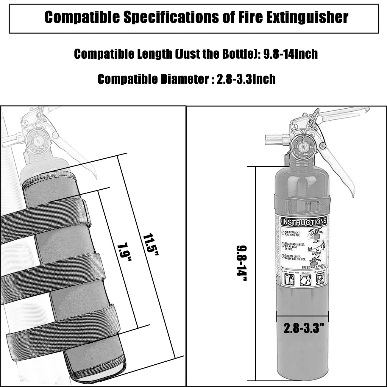 Snapklik.com : Roll Bar Fire Extinguisher Mount For Jeep Wrangler YJ TJ ...