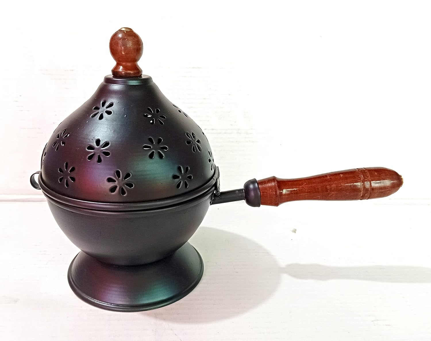 Incense Creation Iron Charcoal Incense Burner Loban Burner with Wooden ...