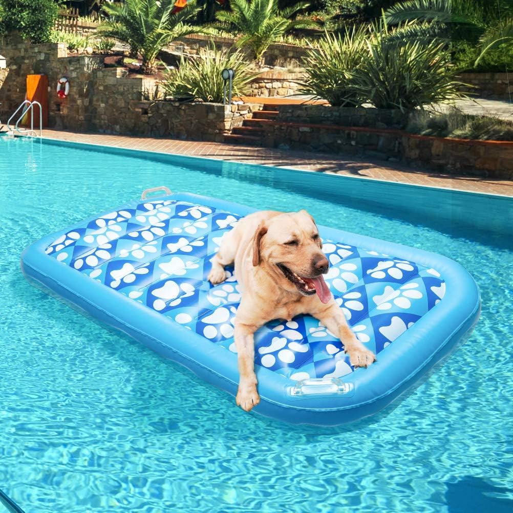 Amazon.com: Pet Soft Dog Float Raft - Inflatable Dog Swimming Float for ...