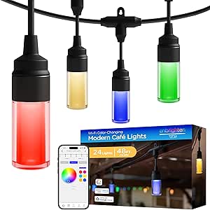 Amazon.com: Enbrighten Vibe Modern Cafe Lights, Smart Color Changing ...