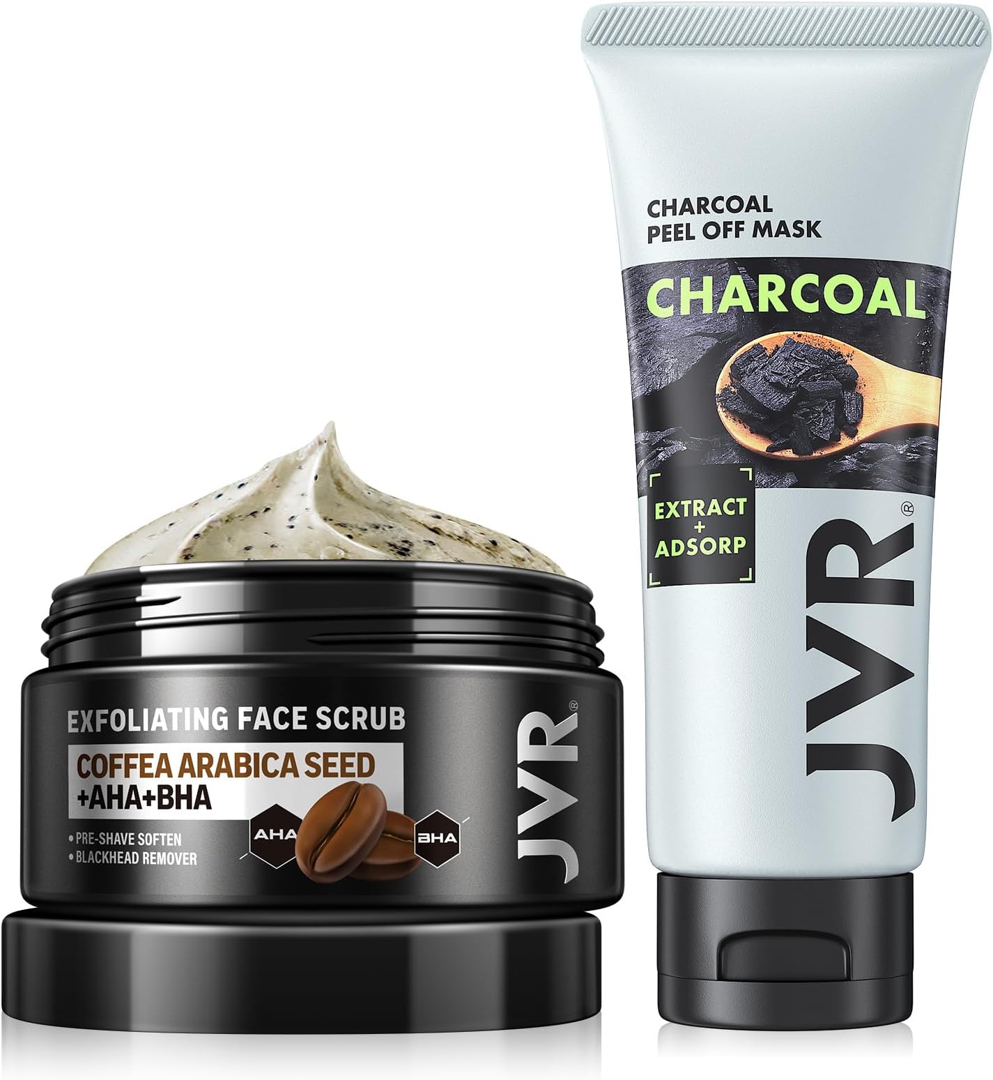 Amazon.com: JVR Blackhead Remover Mask+ Face Scrub for Men 2 IN 1 ...