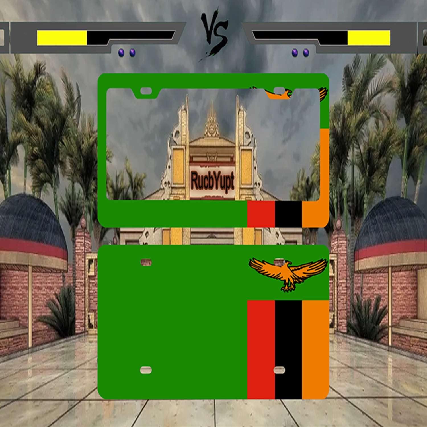 Amazon.com: Zambia National Flag License Plate Frame American Standard ...