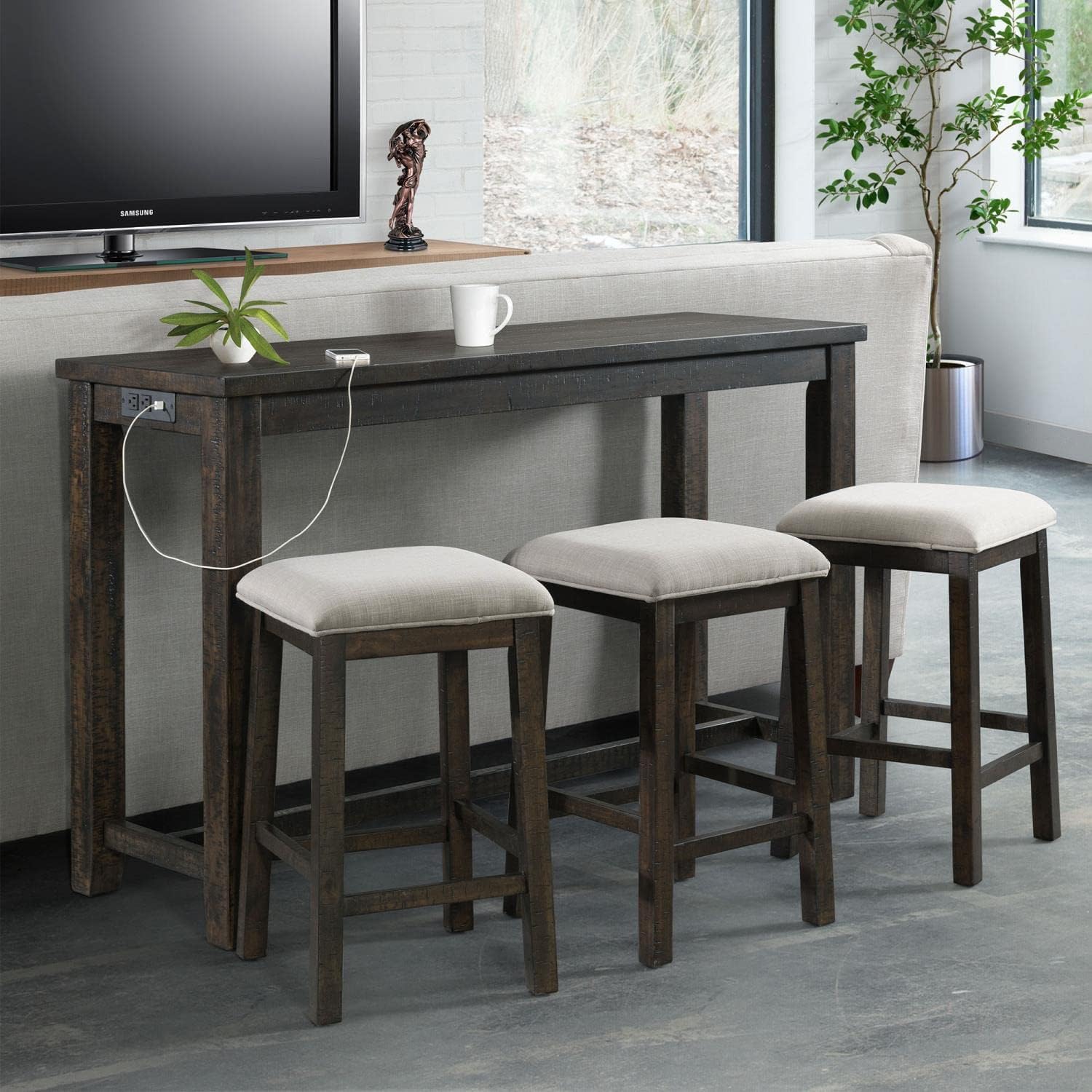 Amazon.com - Picket House Furnishings Stanford Multipurpose Bar Table ...