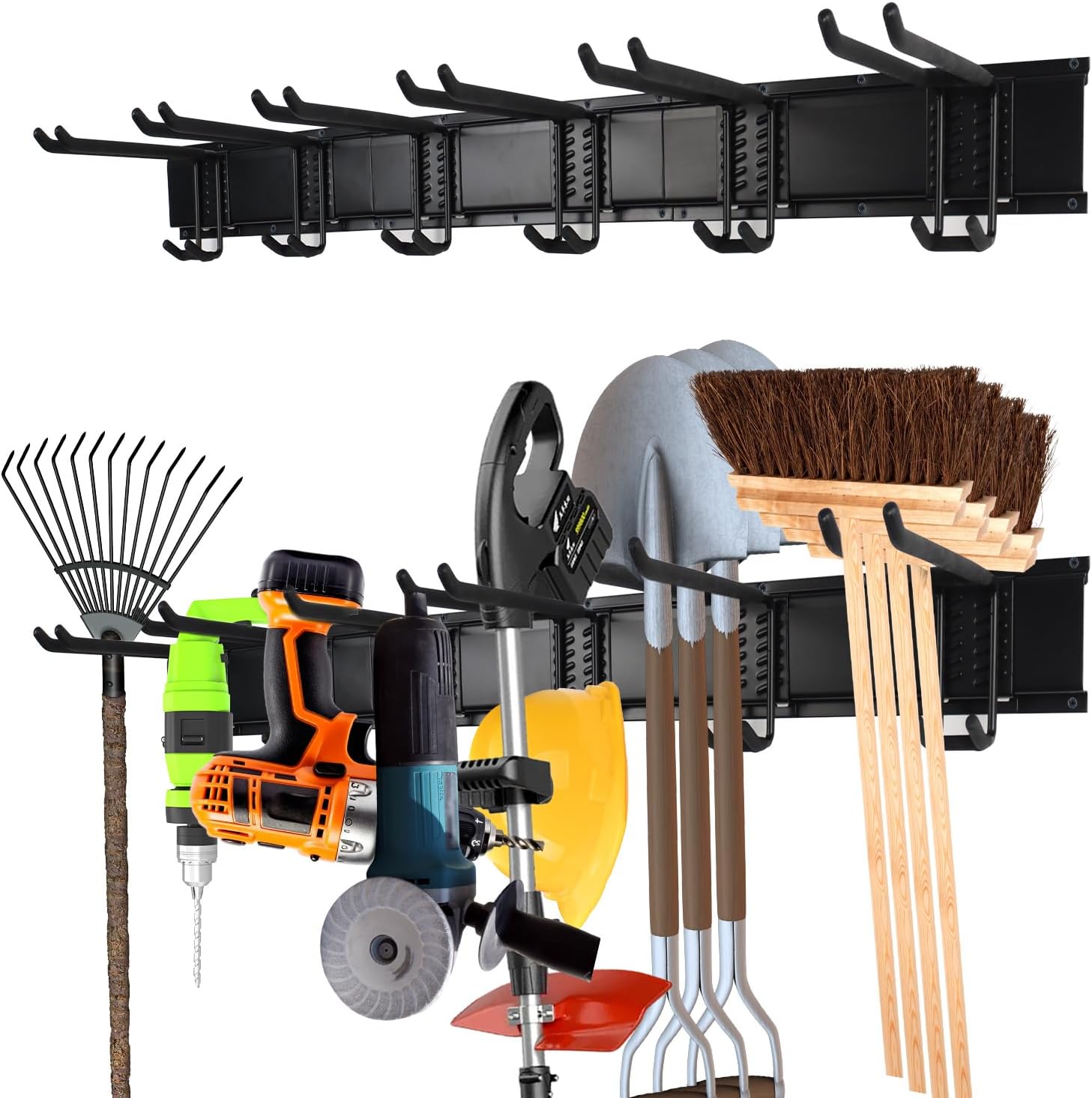 Amazon.com: Mixiflor Wall Mount Tool Storage Rack, Heavy Duty Wall ...