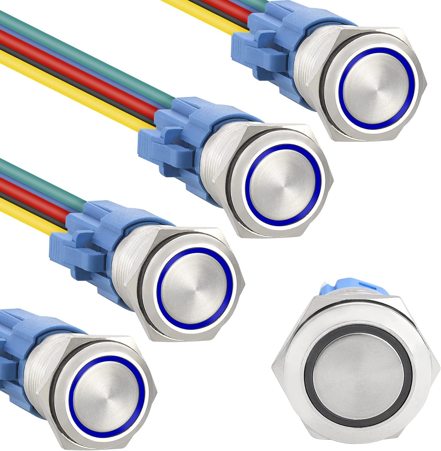 Amazon.com: Blue Sea Systems 4160 Switch Button 10A OFF-ON BLUE ...