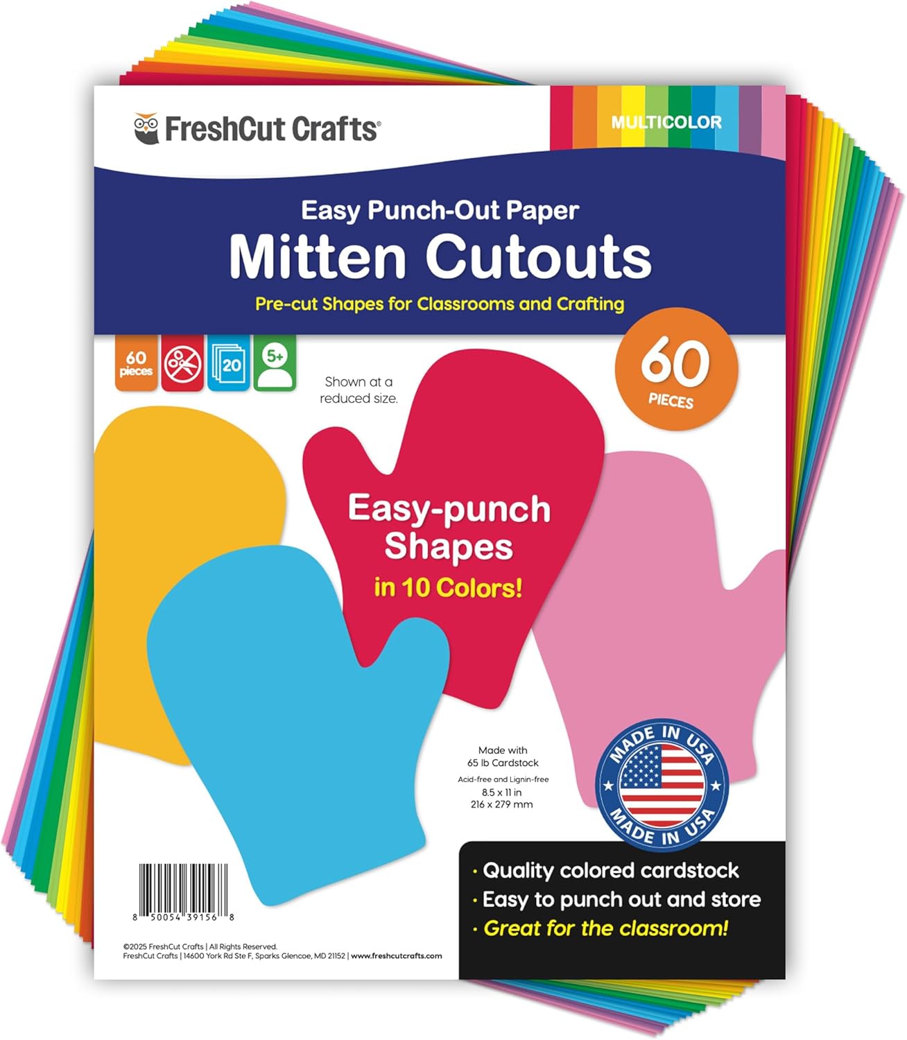 Amazon.com: 60 Pieces Mitten Cutouts for Crafts and Classroom Decor ...