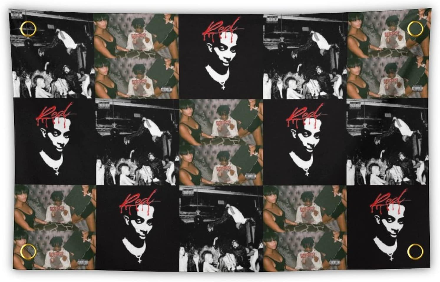 Amazon.com : Eksent Rapper Tapestry hip hop Singer Uzi Banner Tapestry ...