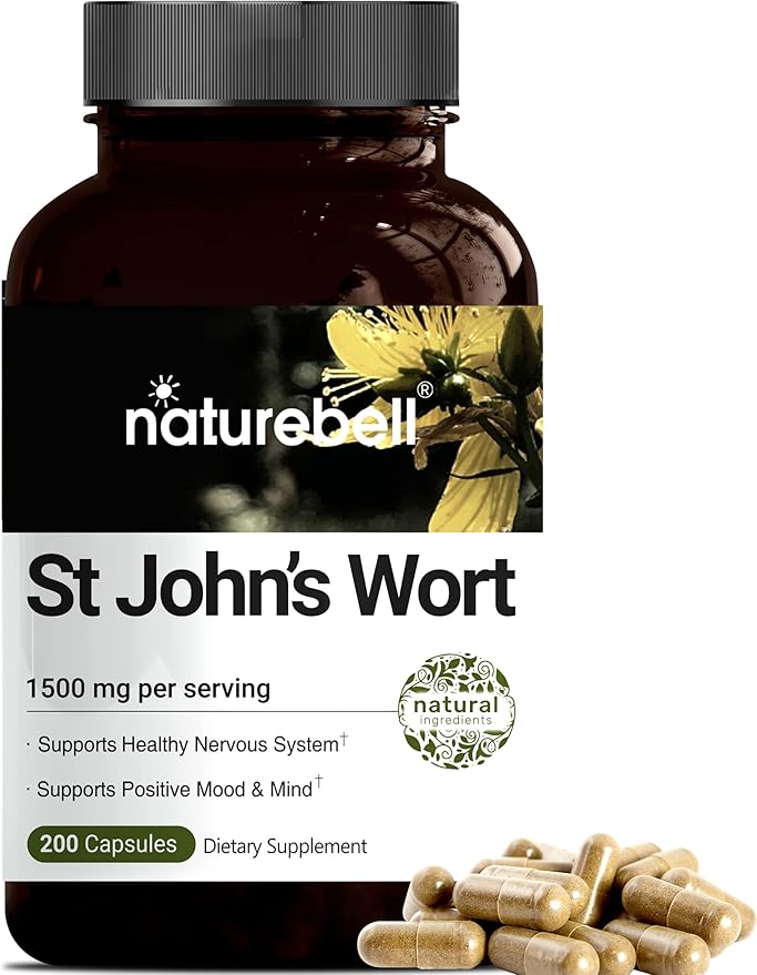 Amazon.com: St John's Wort Supplement, 1500mg Per Serving with 2250mcg ...