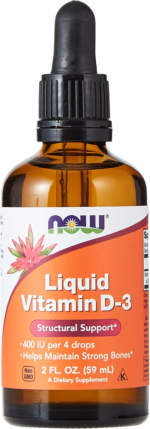 Amazon.com: NOW Foods Vitamin D-3 Liquid - 2 fl. oz. : Health & Household