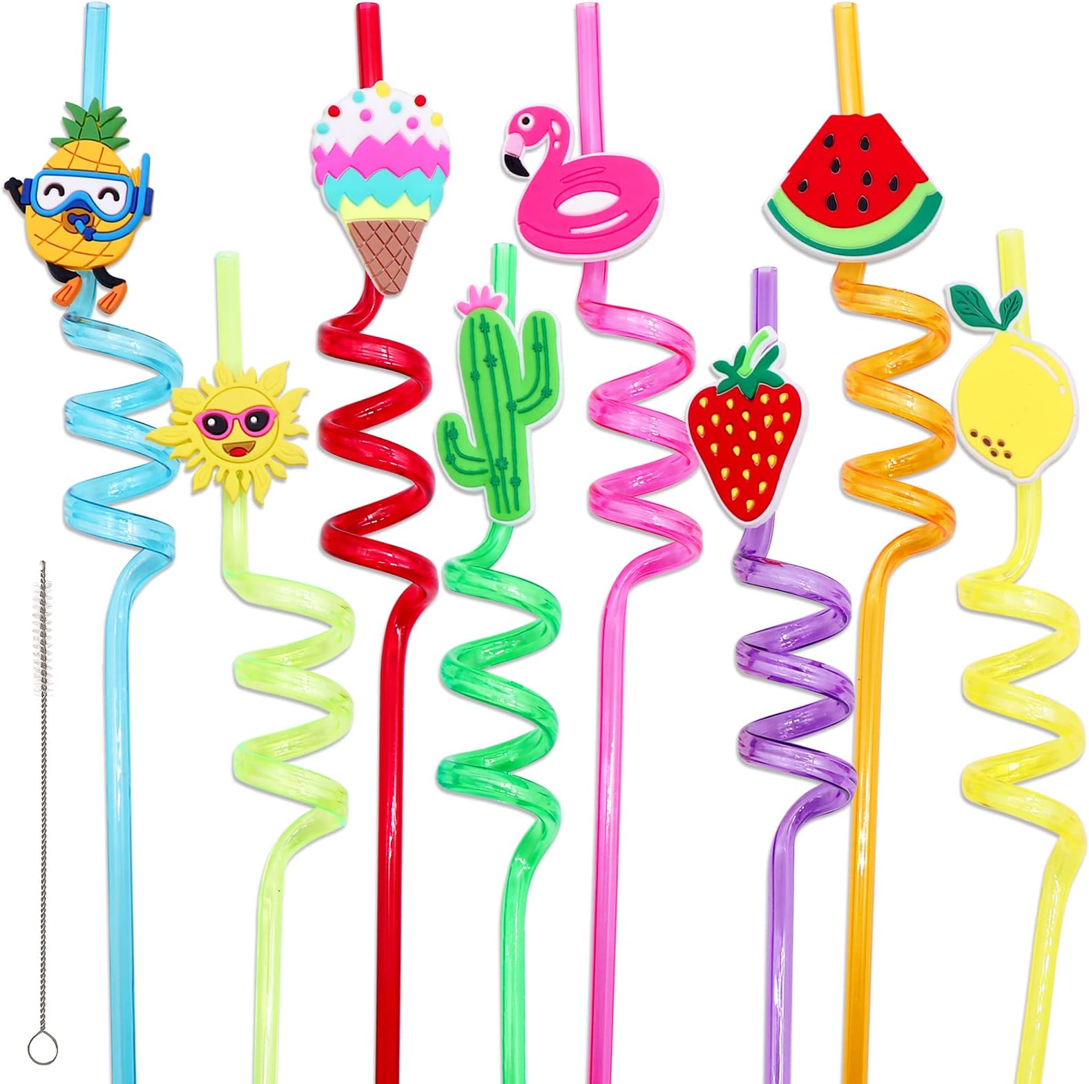 Amazon.com: 24 Beach Drinking Straws for Kids Beach Ball Pool Summer ...