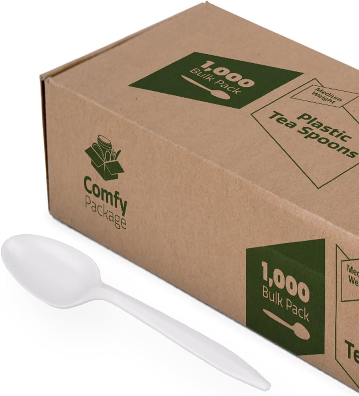 Amazon.com: [1000 Pack] Plastic Tea Spoons Lightweight - White : Health ...