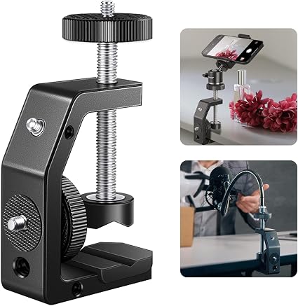 Amazon.com : NEEWER Versatile C Clamp Desktop Camera Mount, with 1/4 ...