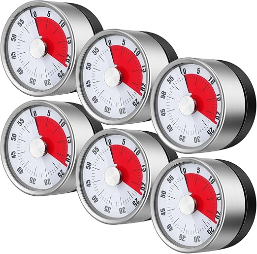 Amazon.com: Relaxweex 6 Pcs Magnetic Visual Timer 60 Minute Timer ...
