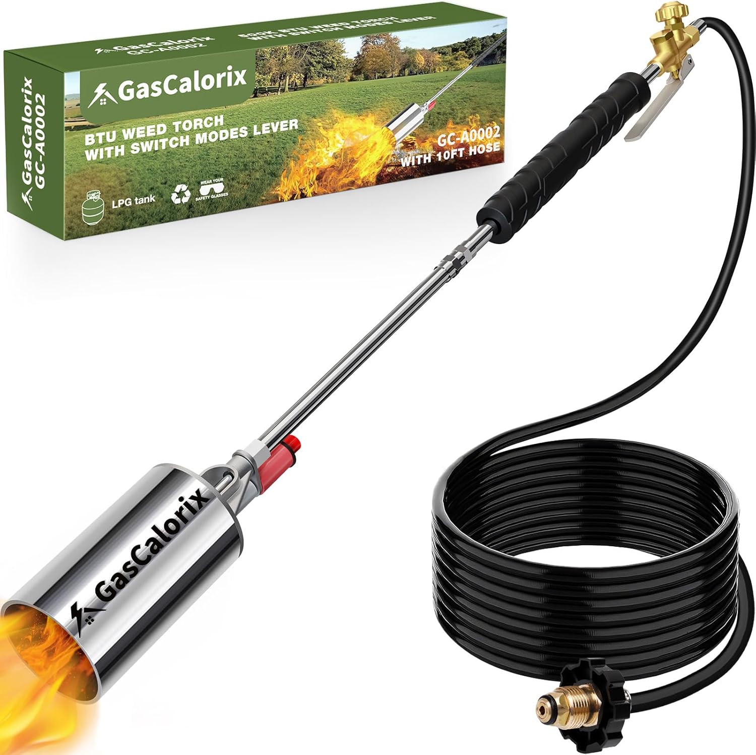 Amazon.com : Propane Torch Weed Burner,Heavy Duty Flamethrower with ...