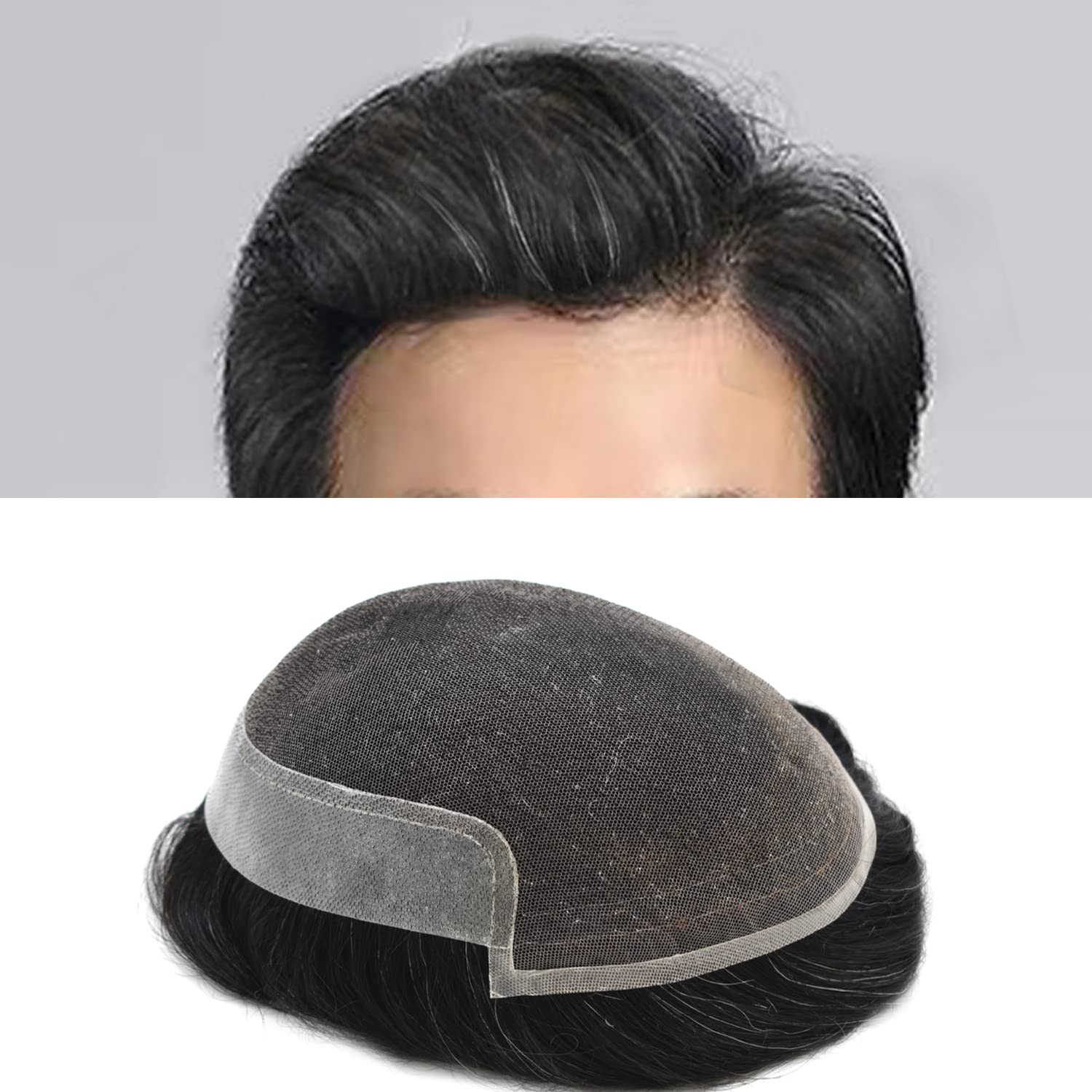 Amazon.com : Hair System for Men Transparent French Lace Mens Toupee ...