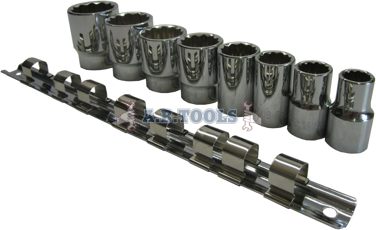8pc 1/2 DRIVE WHITWORTH SOCKET SET WIT RAIL : Amazon.co.uk: DIY & Tools