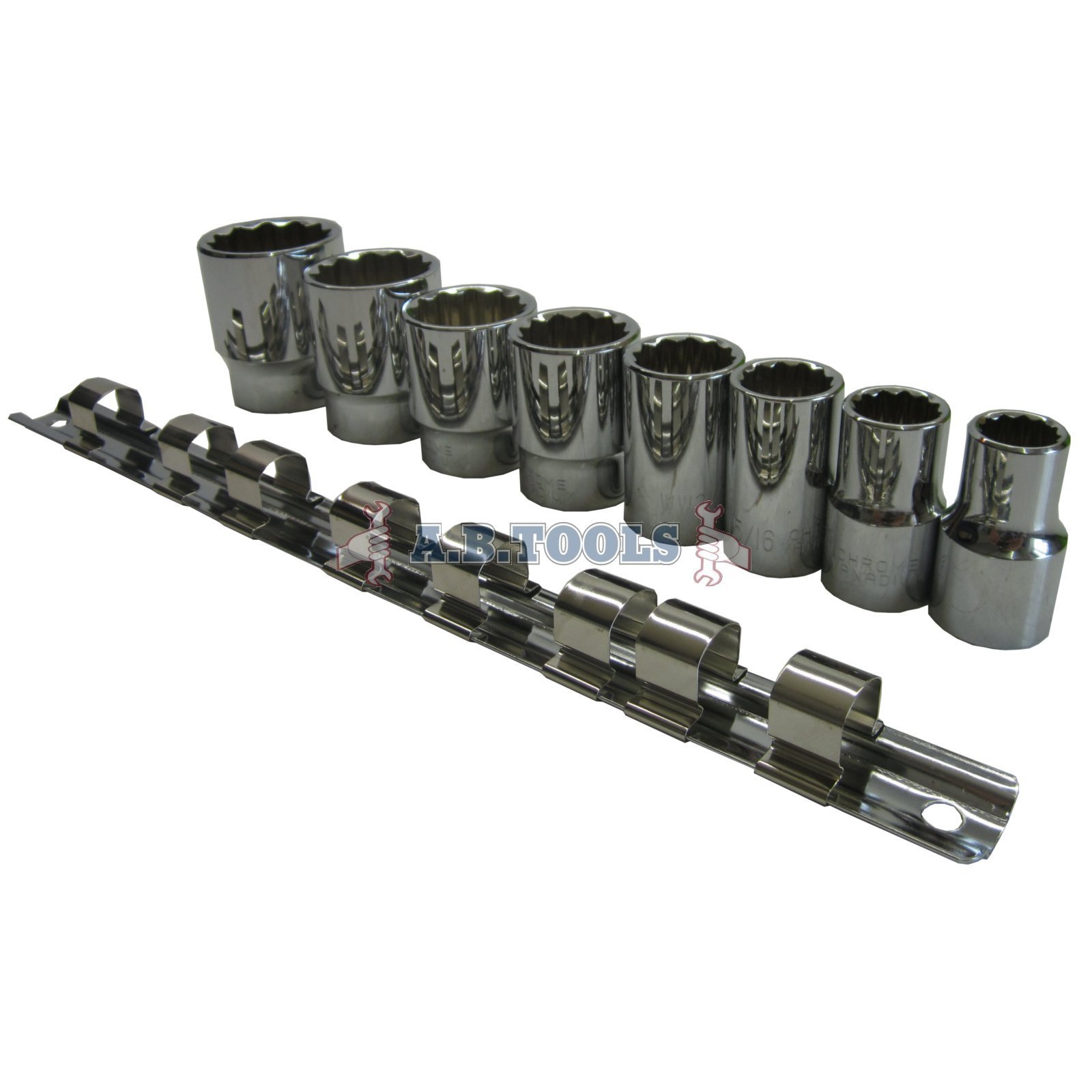 8pc 1/2 DRIVE WHITWORTH SOCKET SET WIT RAIL : Amazon.co.uk: DIY & Tools