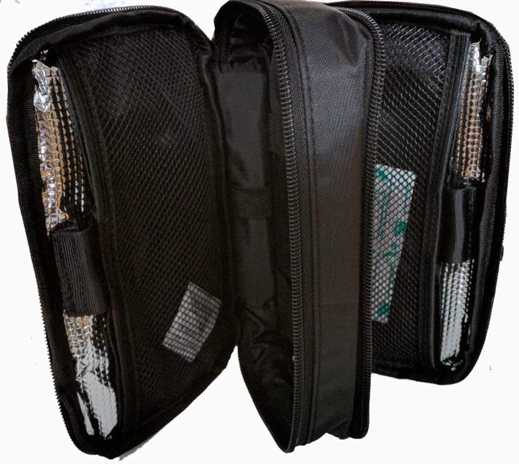Amazon.com: Double Bag Diabetic Travel Organizer Cooler Bag-for Insulin ...