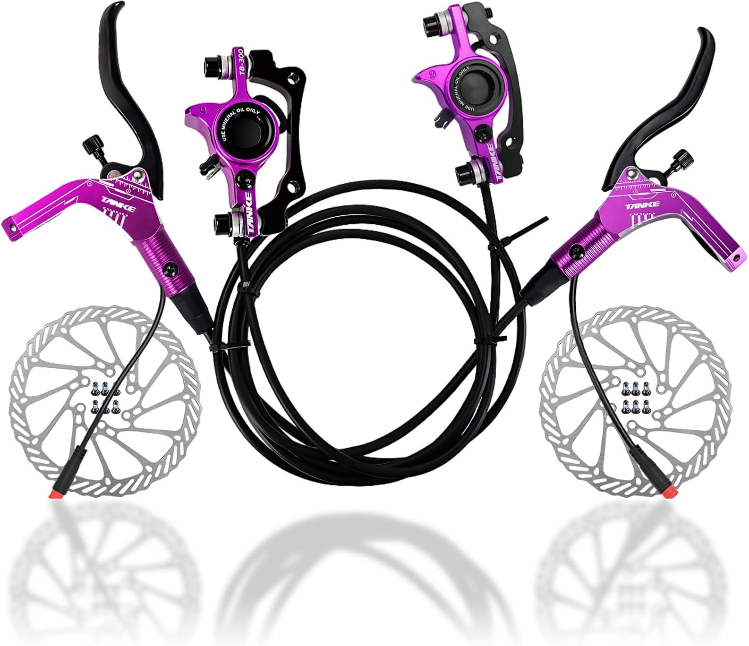 Amazon.com: TDUIHTG E-Bike Hydraulic Disc Brake Set with 160MM Rotors 2 ...