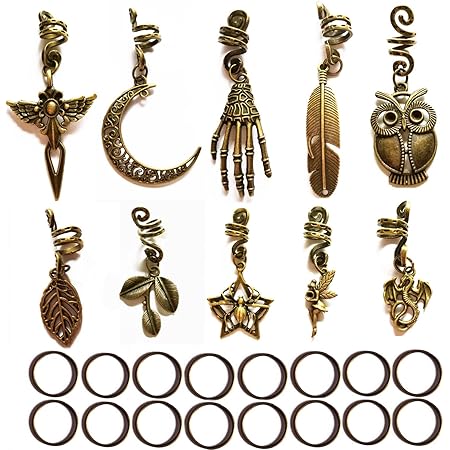 Amazon.com : 50pcs Loc Hair Jewelry for Women Braids, Dreadlock ...