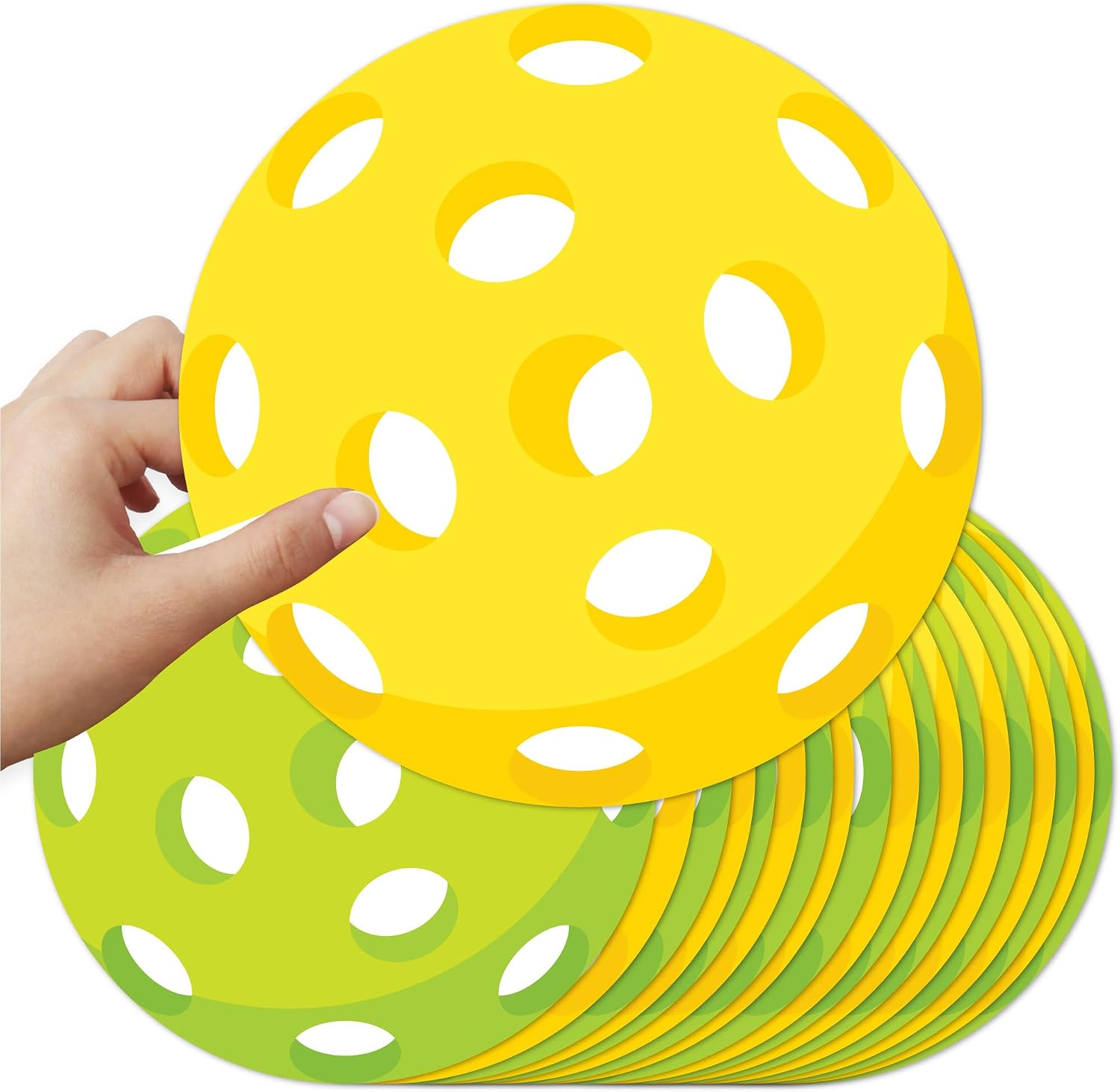Amazon.com: Big Dot of Happiness Pickleball Large Cut-Outs, Pickleball ...