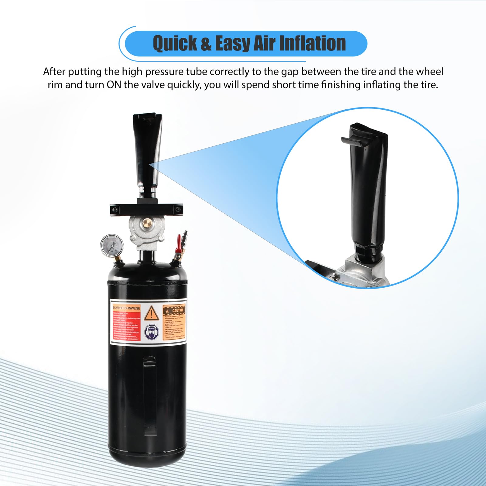 Snapklik.com : 2.1 Gallon 8L Air Tire Bead Seater 116 PSI Blaster Tool ...