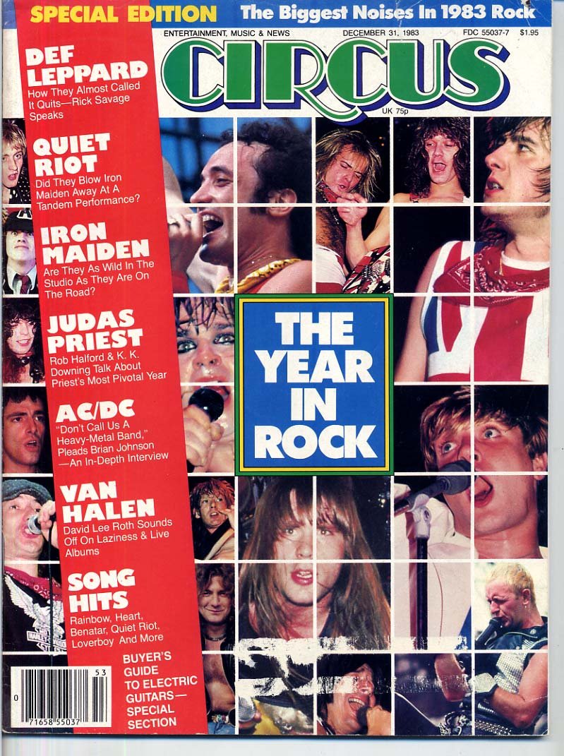 Circus Magazine THE YEAR IN ROCK Van Halen DEF LEPPARD Iron Maiden AC ...