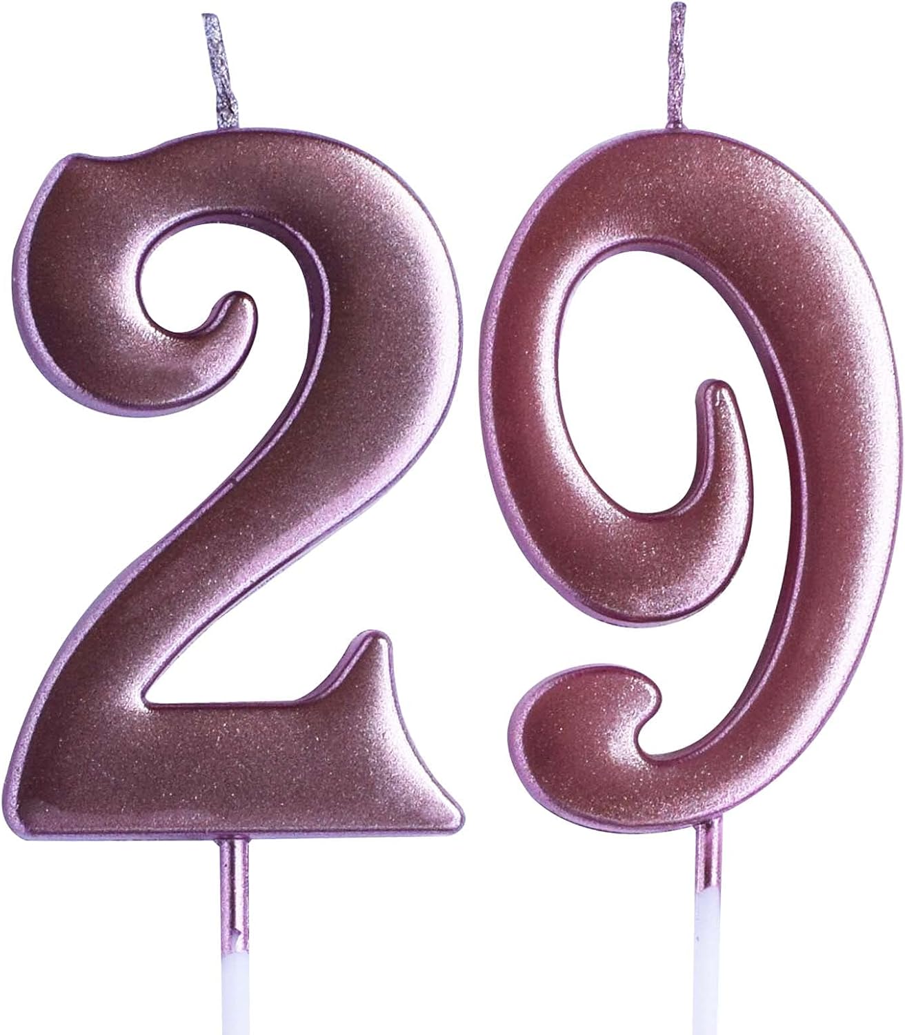 Amazon.com: Rose 29th Birthday Candle, Number 29 Years Old Candles Cake ...