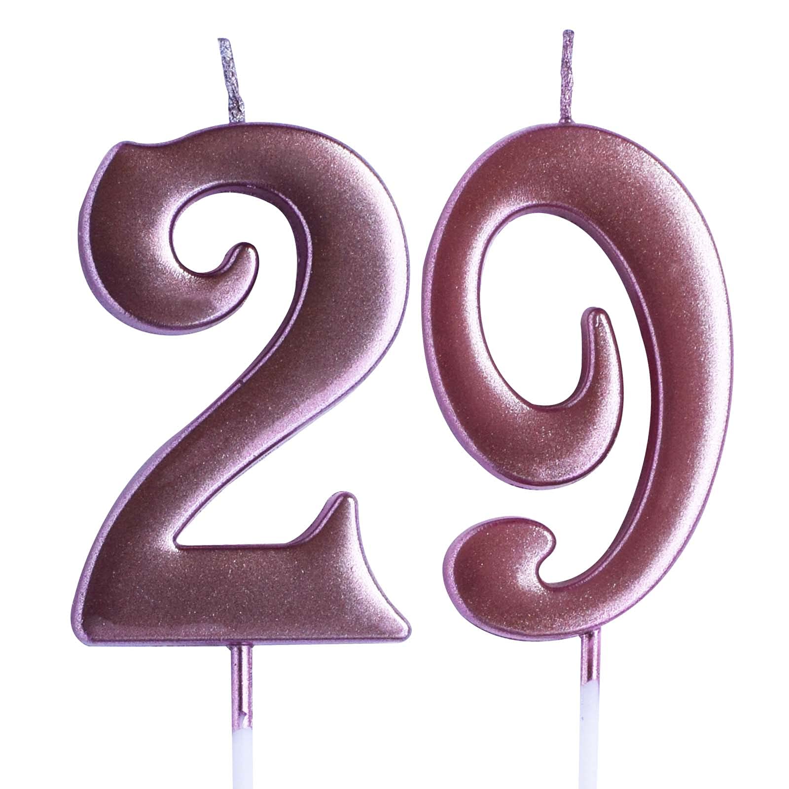 Amazon.com: Rose 29th Birthday Candle, Number 29 Years Old Candles Cake ...
