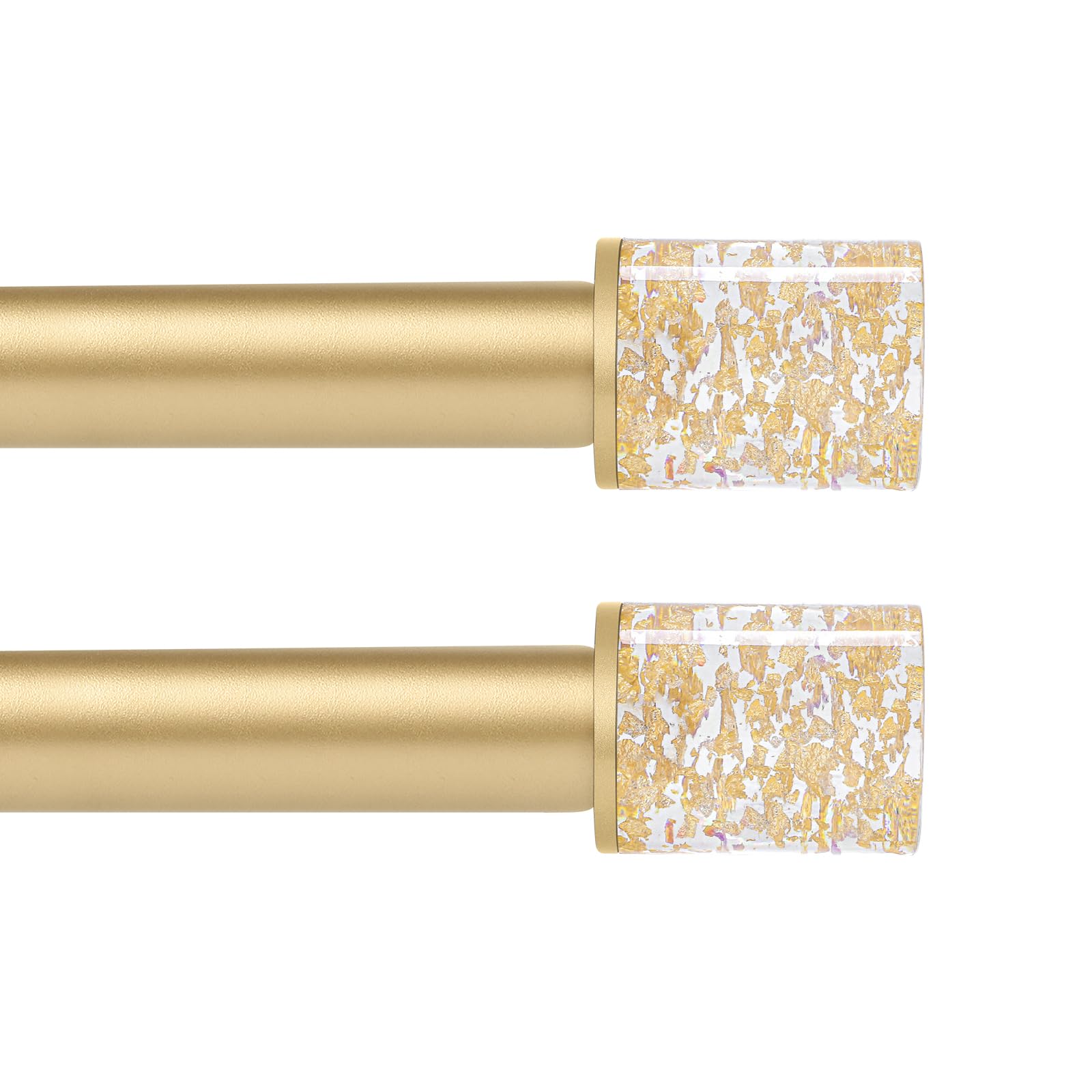 Amazon.com: HEI! DEAR 2 Pack Gold Curtain Rods for Windows 66 to 120 ...