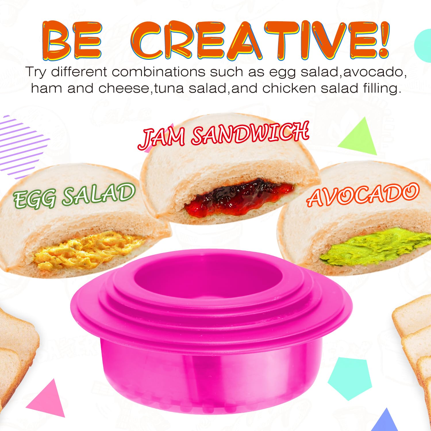 Snapklik.com : Sandwich Cutter And Sealer - 5 PCS Decruster Sandwich ...