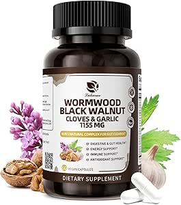 Amazon.com: Lukaree 16-in-1 Black Walnut Wormwood Capsules, Rapid Gut ...