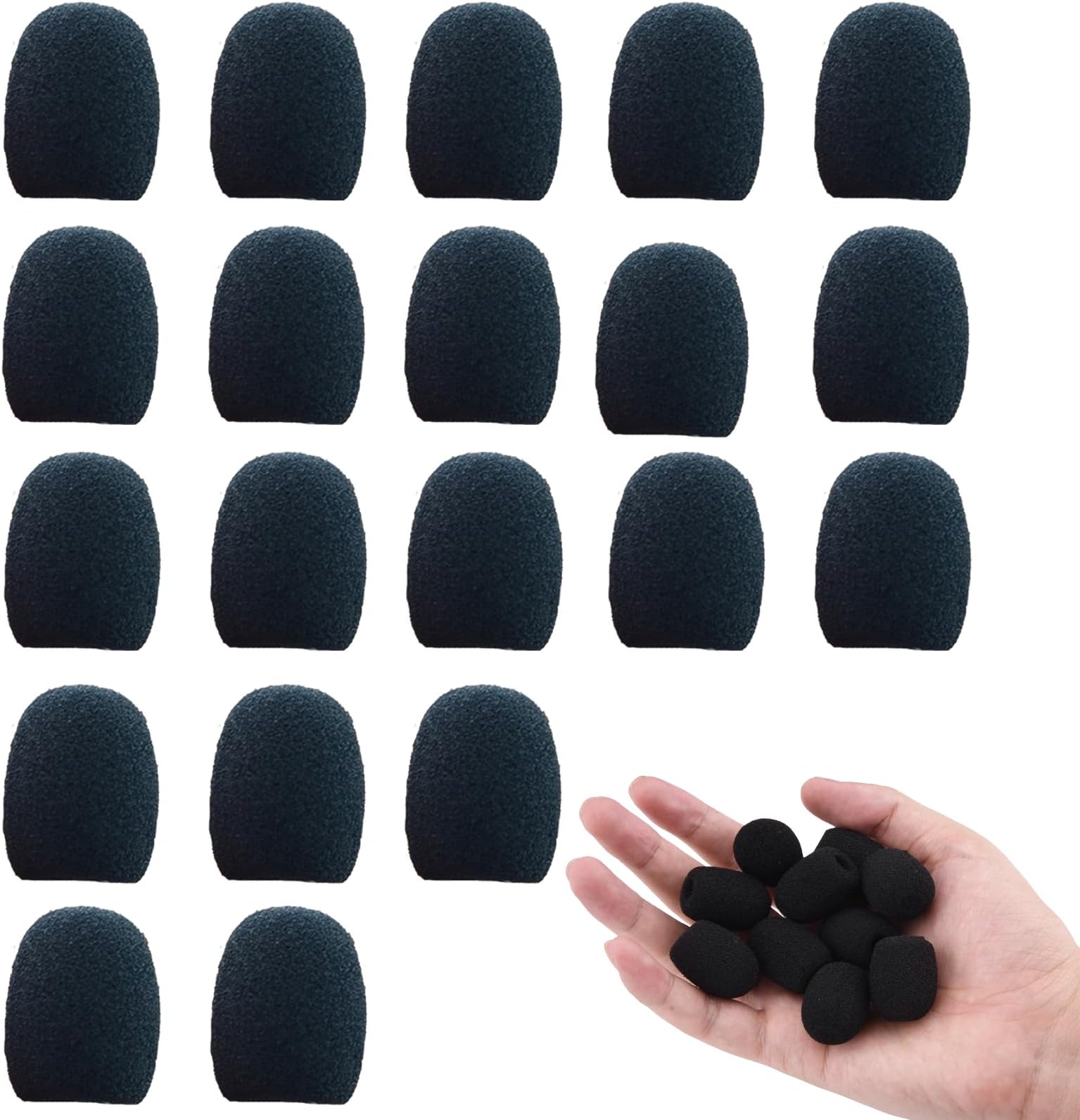 Amazon.com: 20 Pack Headset Microphone Covers Foam Lapel Headset ...