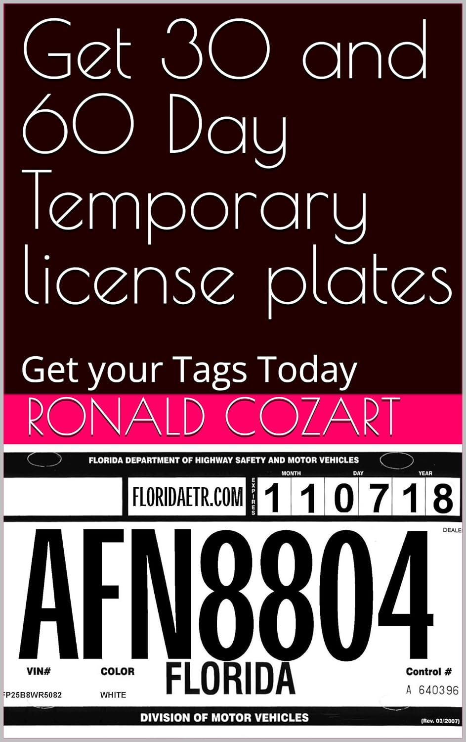 Amazon.co.jp: Get 30 and 60 Day Temporary license plates : Get your ...