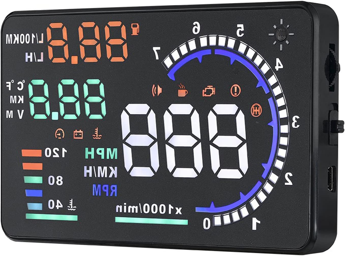 Amazon.com: SYH&AQYE A8 5.5 OBD II Car HUD Display, Car HUD Head up ...