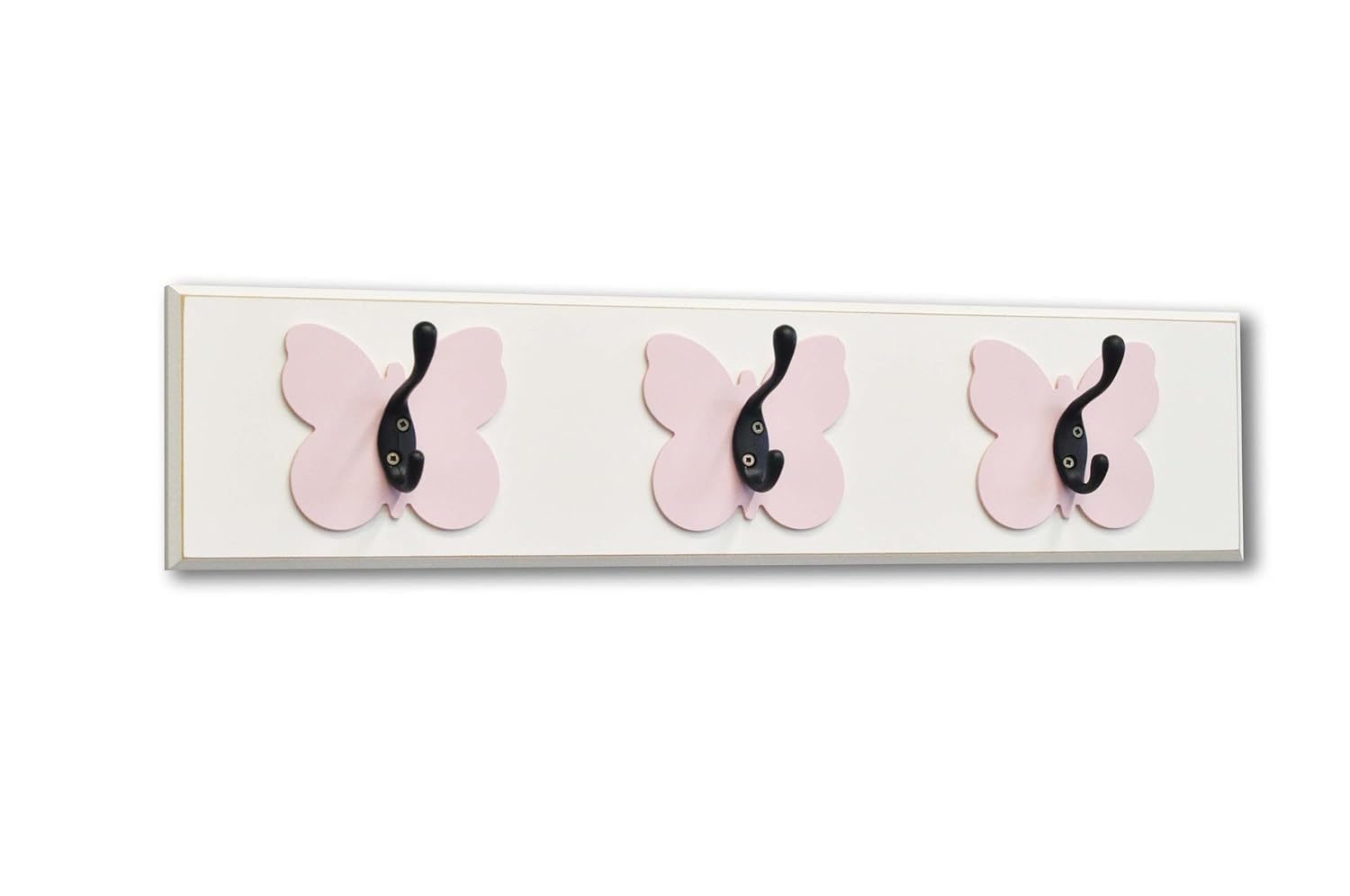 Amazon.com: Homeworks Etc Butterfly 3 Hook Board, Light Pink