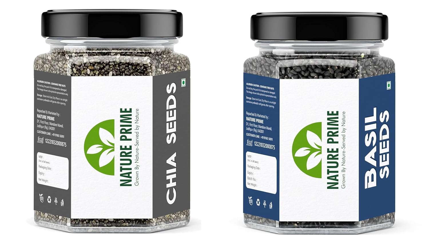 Nature Prime Best Seeds Combo - 500 grams (Basil Seeds/Sabja Seeds ...