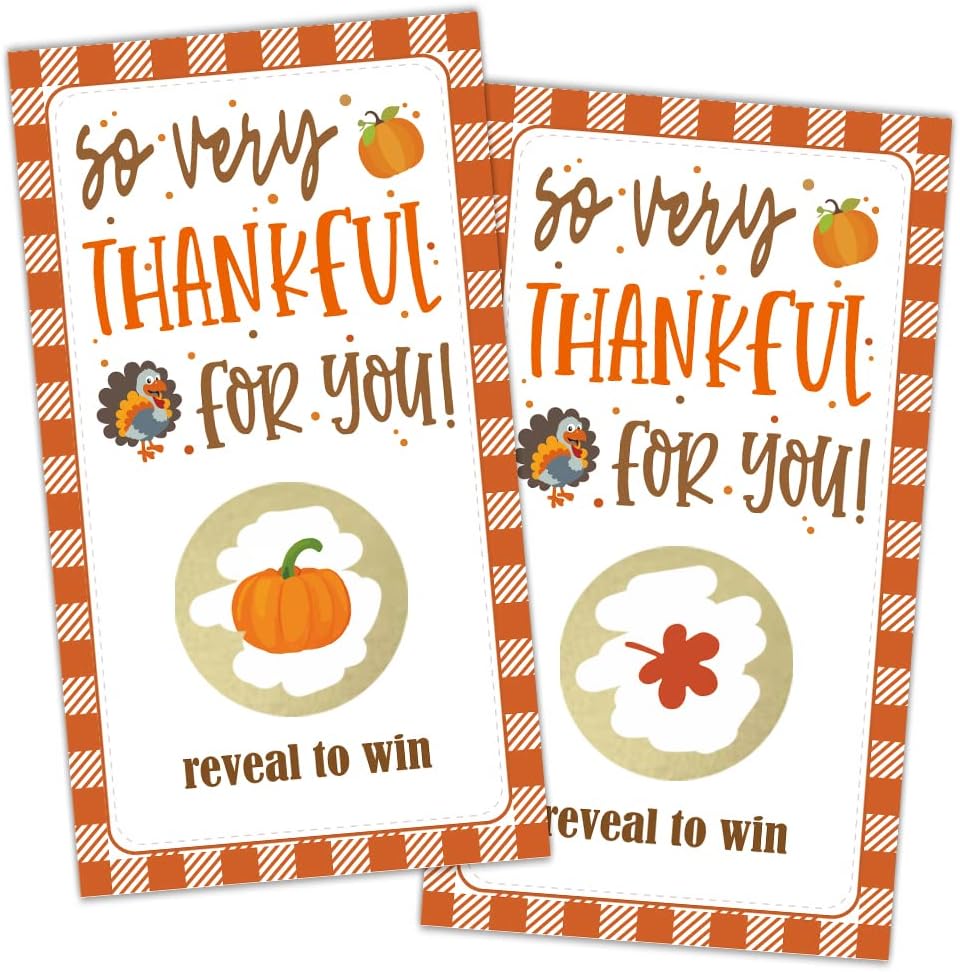 Amazon.com : REWIDPARTY Thanksgiving Party Game Scratch Off Cards（32 ...