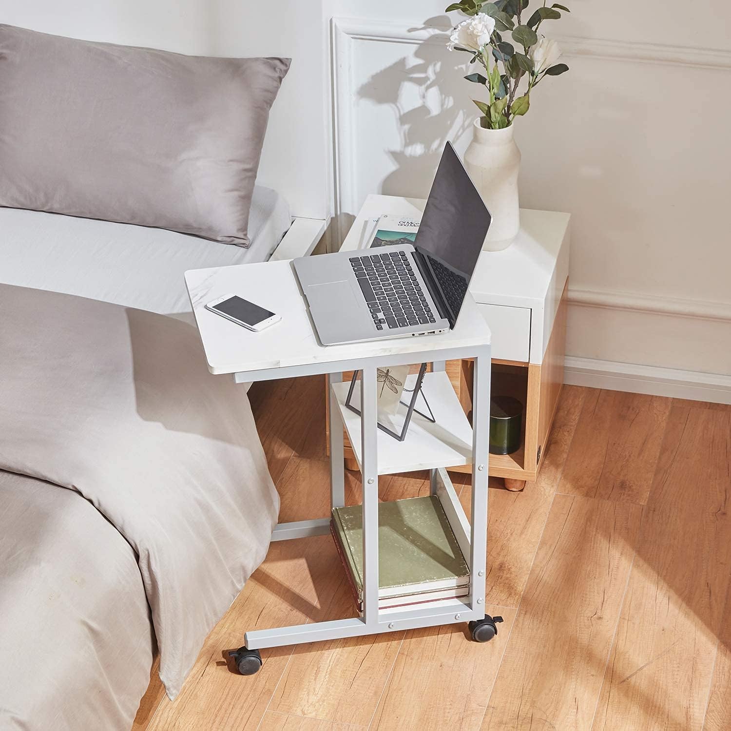 Amazon.com: Soohow Small Snack Wheels, Sturdy Sofa Metal Arrival White ...