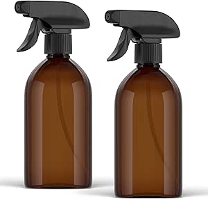 Bote Spray Pulverizador Cristal de 500ml - 2 Botes de color Ámbar ...