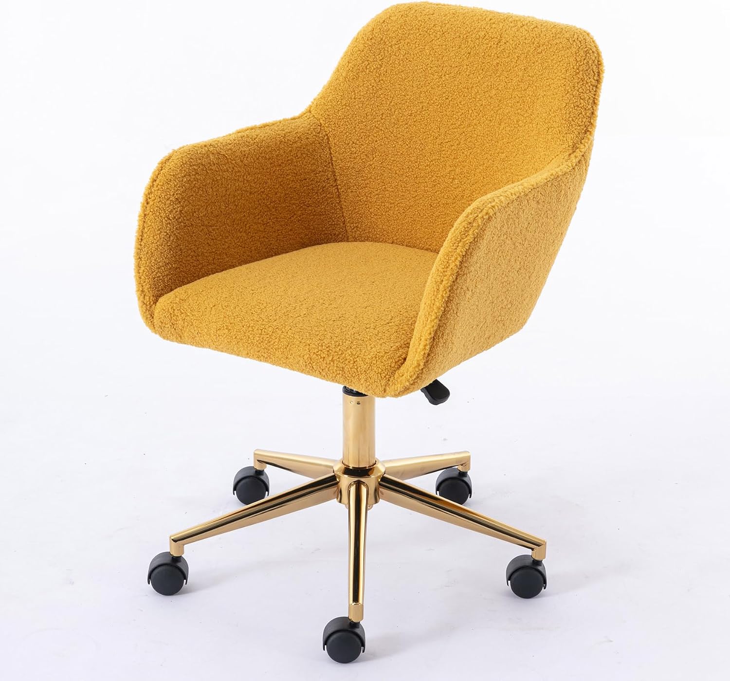 Amazon.com: Ochangqi Modern Teddy Vanity Chair with Back, 360 Swivel ...