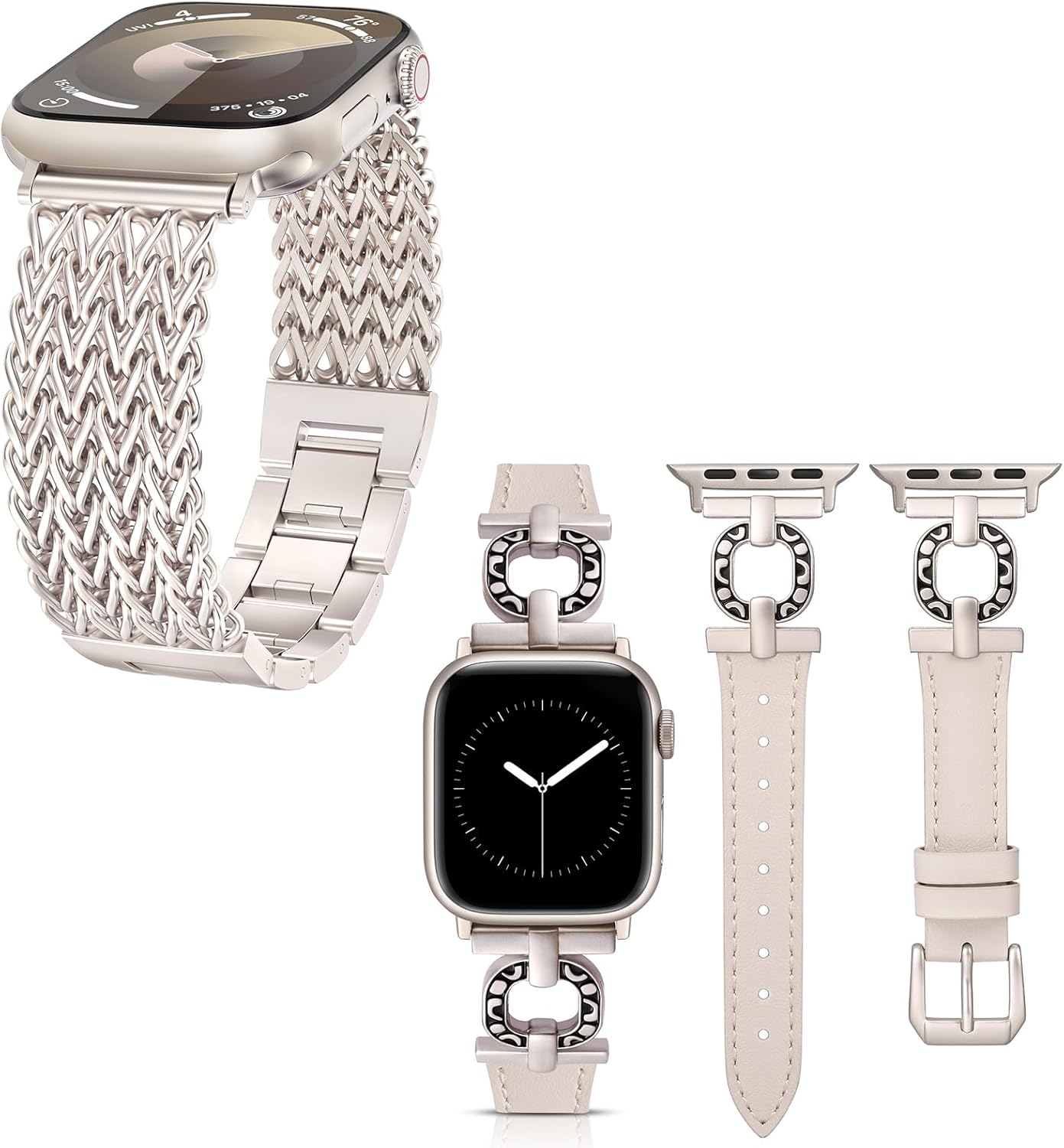 Amazon.com: Minyee 2 Packs Watch Band Compatible with Apple Watch Band ...